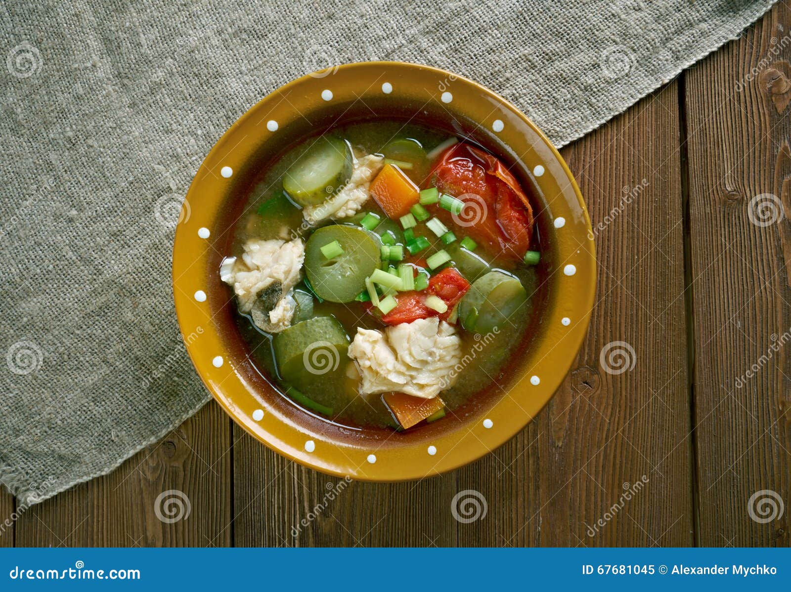 Russian fish solyanka stock image. Image of lunch, dish - 67681045