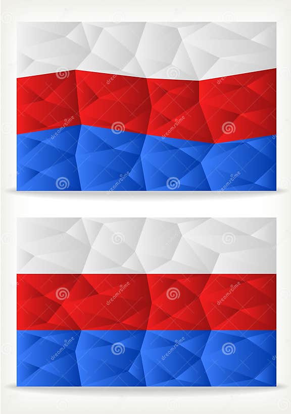 Russian Flag Background of Triangles Stock Vector - Illustration of ...