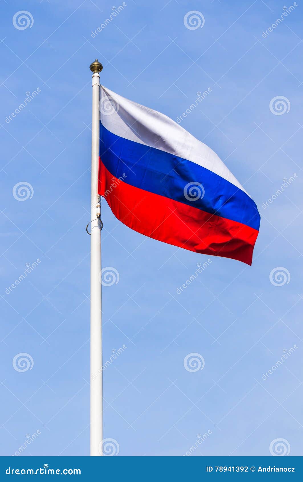 Russian flag stock photo. Image of wind, heaven, official - 78941392
