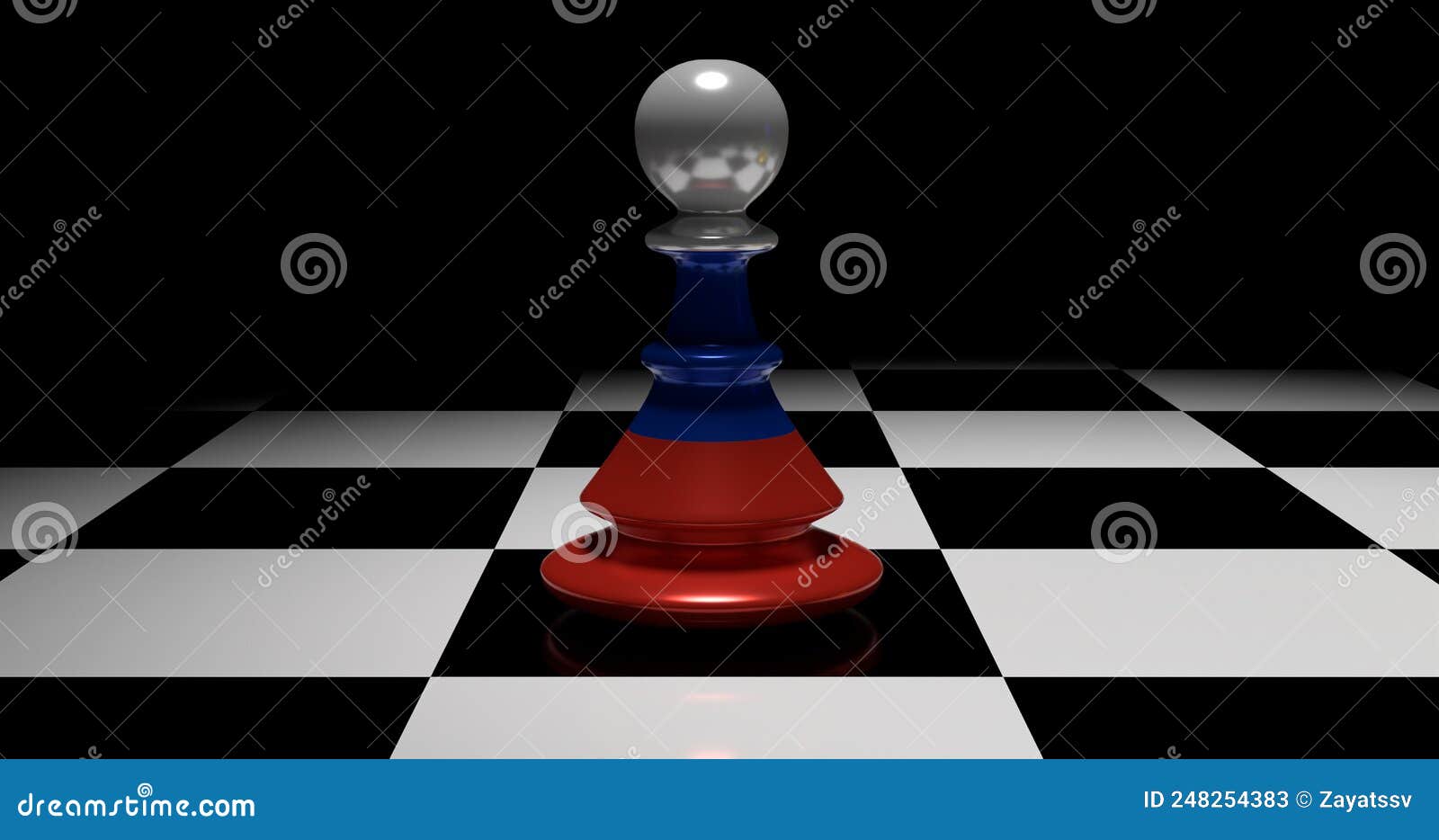 Russian Flag with Chess Pieces Symbolizing Ambitions of World ...