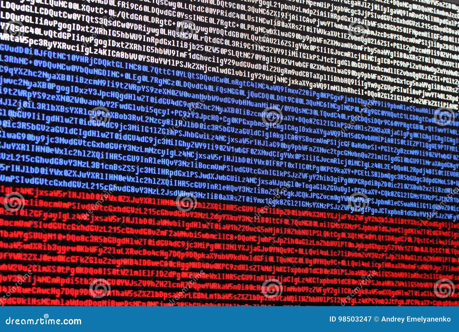 Russian Flag Consisting of Computer Code. Stock Image - Image of ...
