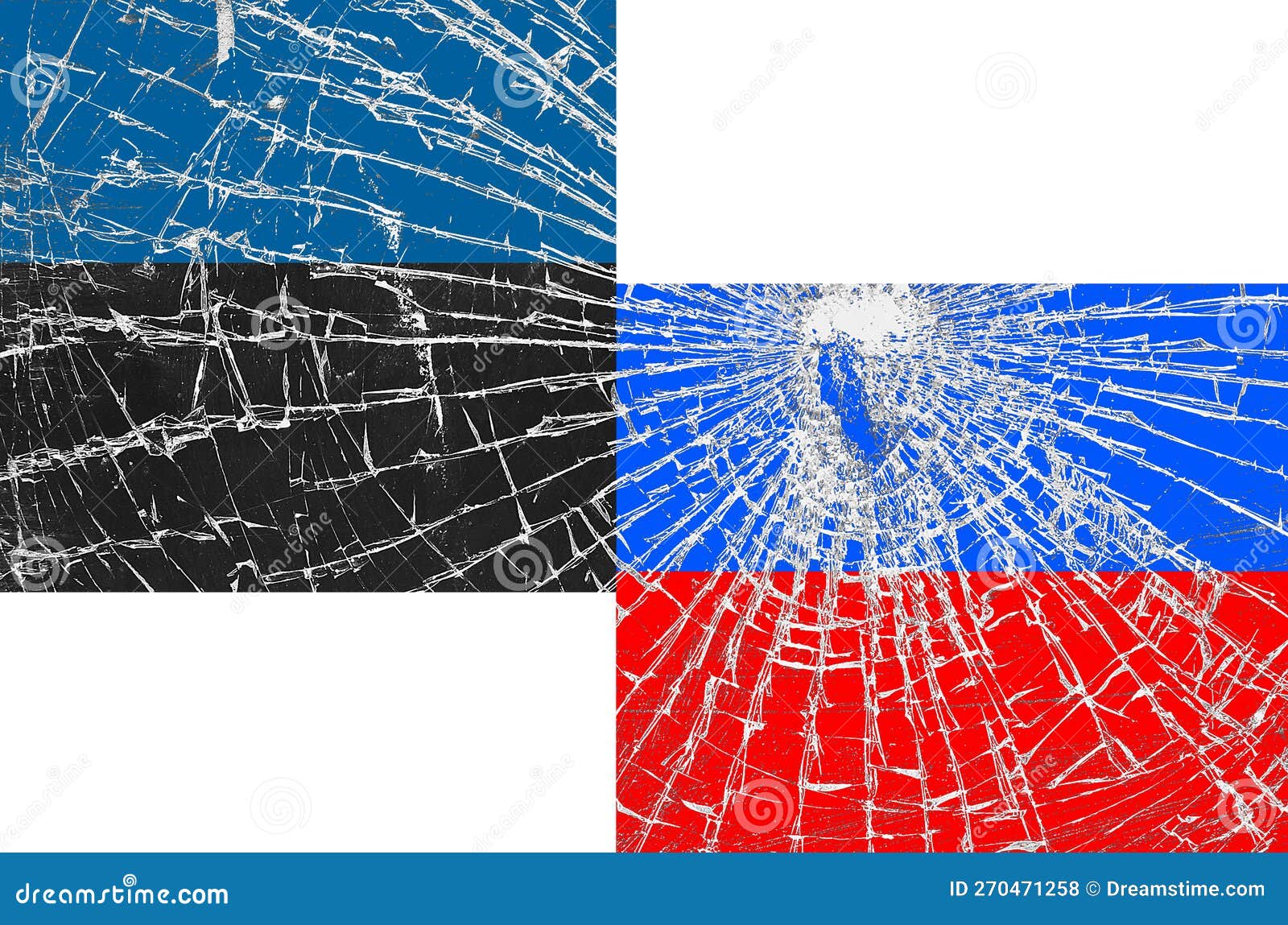 Russian Flag with the Cracks. Stock Photo - Image of country, russia ...