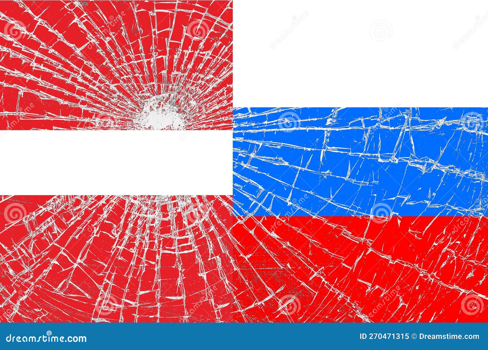 Russian Flag with the Cracks. Stock Image - Image of independence ...
