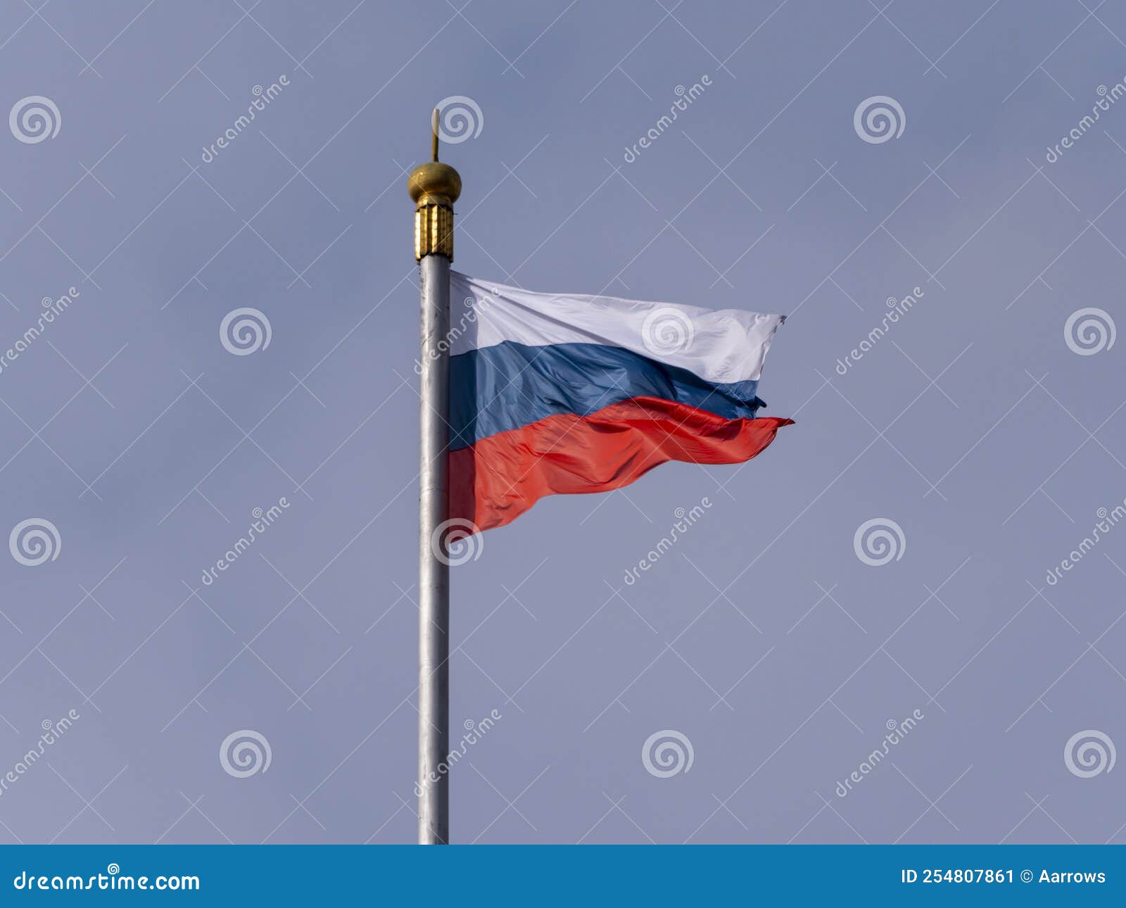Russian Flag Fluttering in the Wind on a Flagpole Stock Image - Image ... Russian Flag Fluttering in the Wind on a Flagpole Stock Image - Image ...