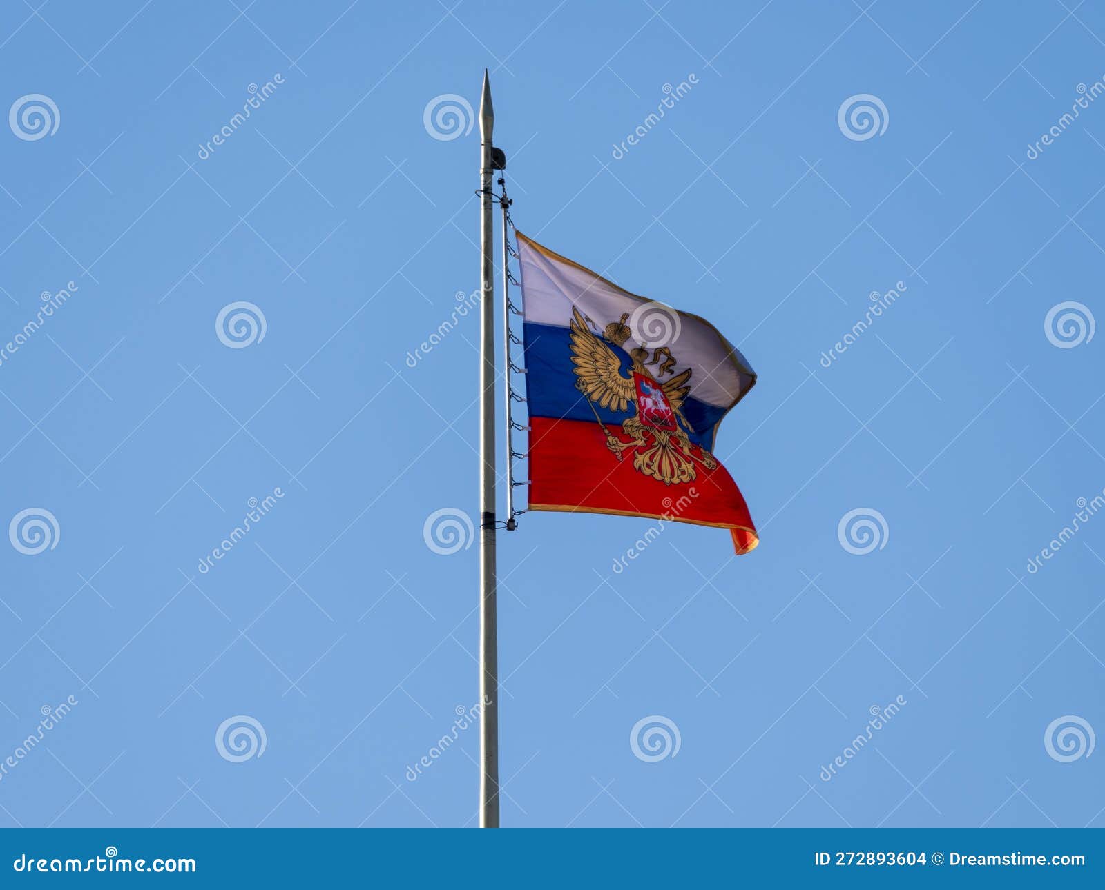 Russian Flag Fluttering in the Wind on a Flagpole Stock Photo - Image ... Russian Flag Fluttering in the Wind on a Flagpole Stock Photo - Image ...
