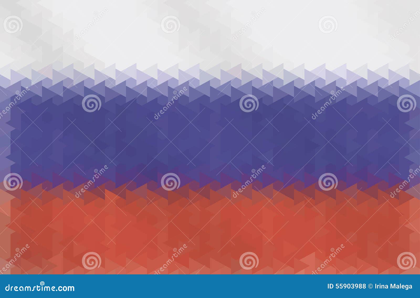 Russian Flag of Geometric Shapes. Vector Illustration. Stock Vector ...