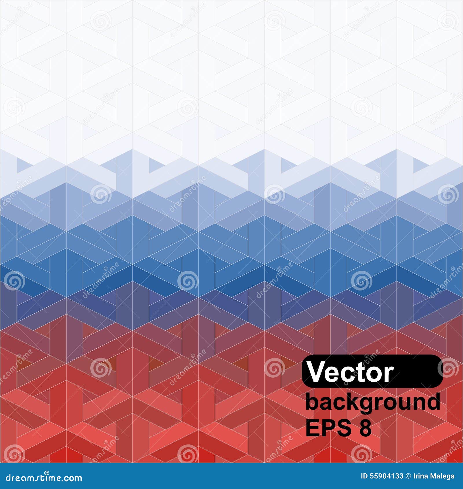 Russian Flag of Geometric Shapes. Vector Illustration. Stock Vector ...
