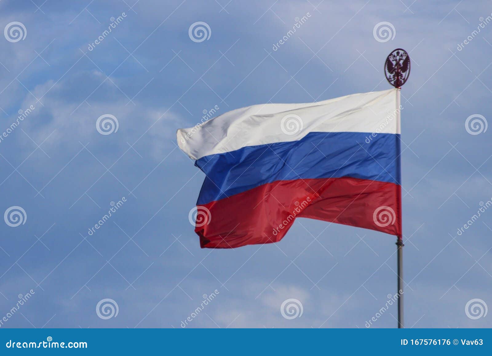 Russian flag stock photo. Image of cloudscape, color - 167576176