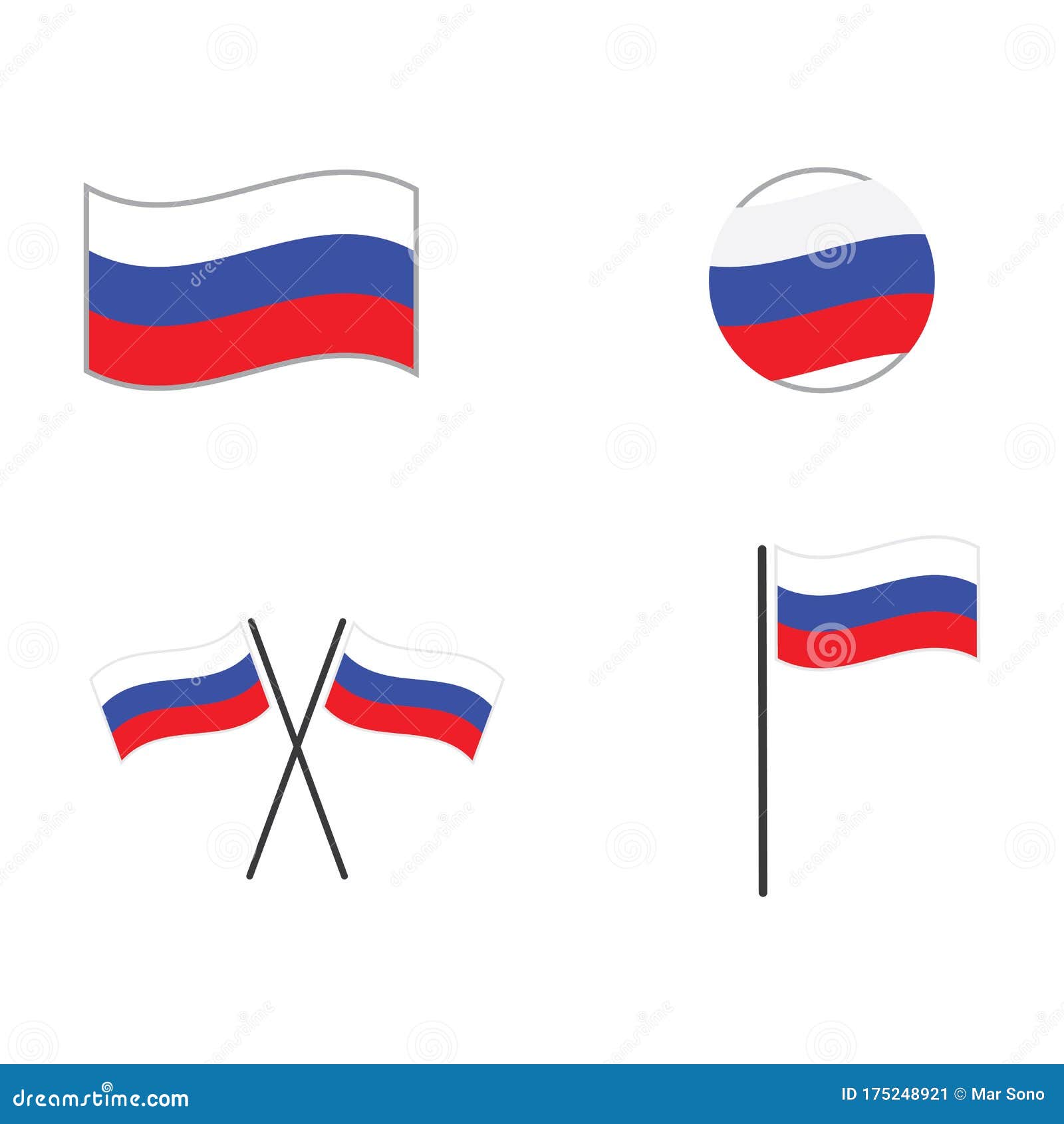 Russian Flag Sign and Symbol Stock Vector - Illustration of foreign ...