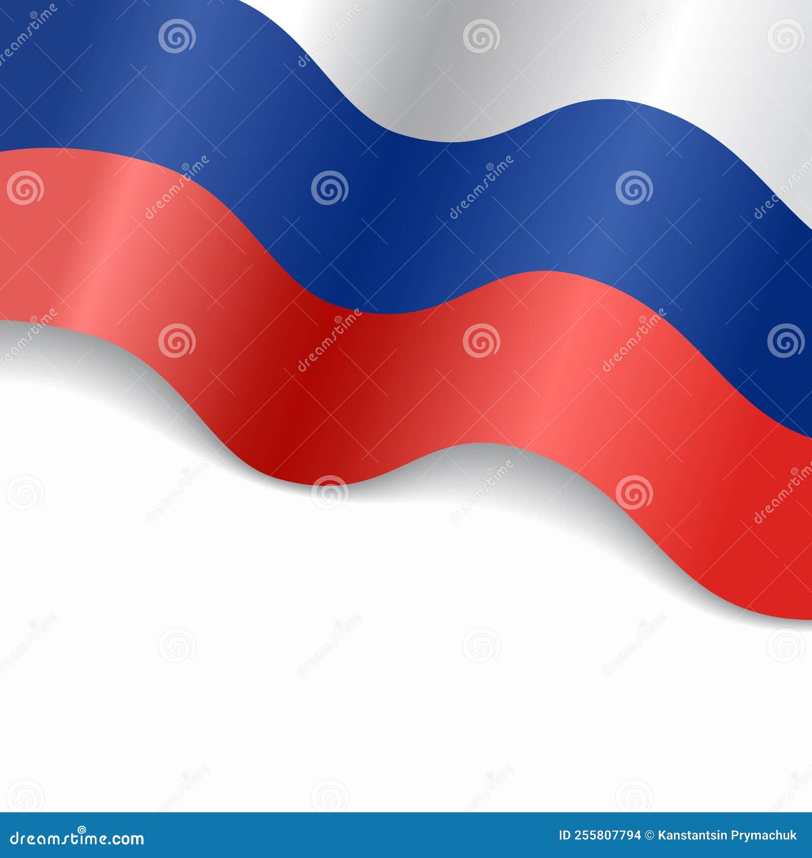 Russian Flag Wavy Abstract Background. Vector Illustration. Stock ...