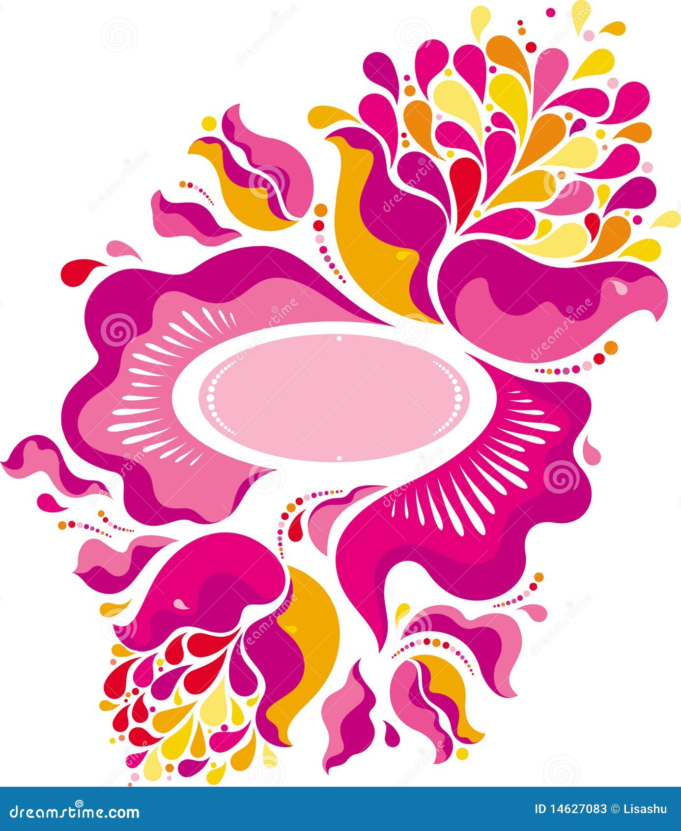 Russian flowers stock vector. Illustration of isolated - 14627083