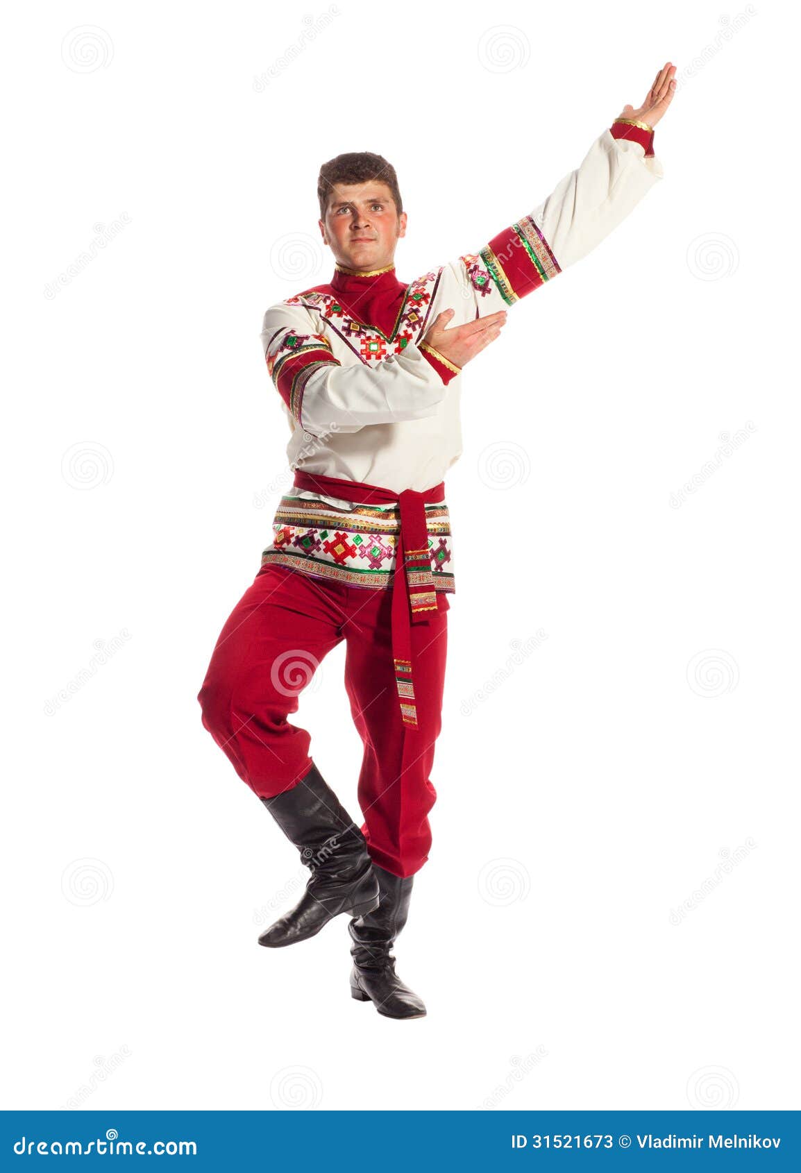 Russian folk dancer stock image. Image of adult, costume - 31521673