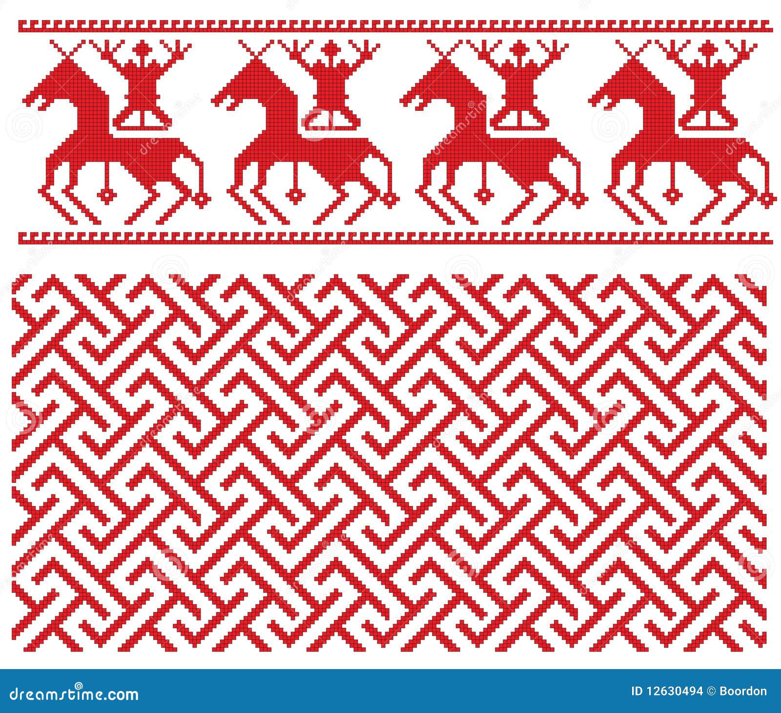 Russian folk embroidery stock illustration. Illustration of ethnic ...