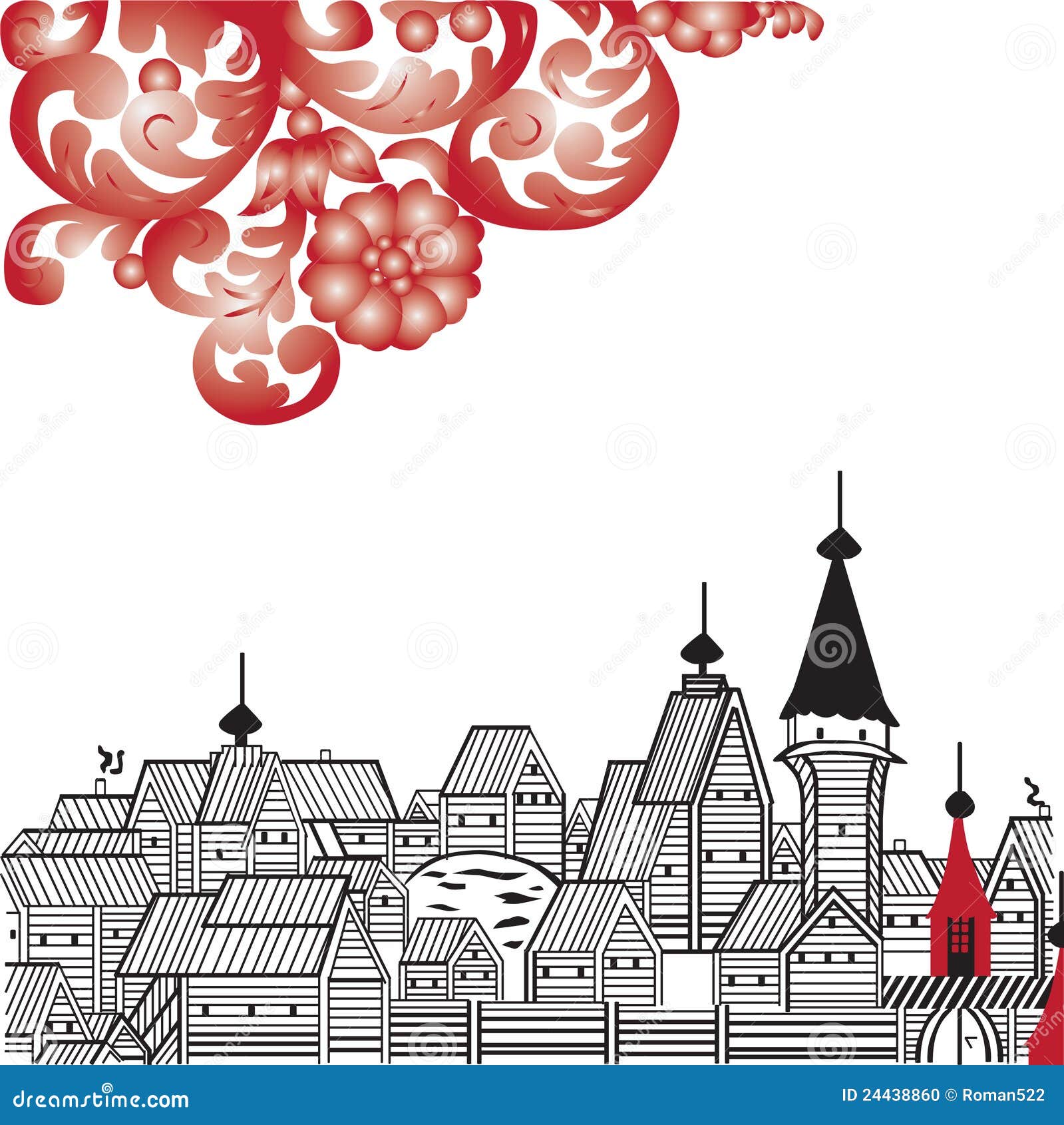 Russian folklore image stock vector. Illustration of items - 24438860