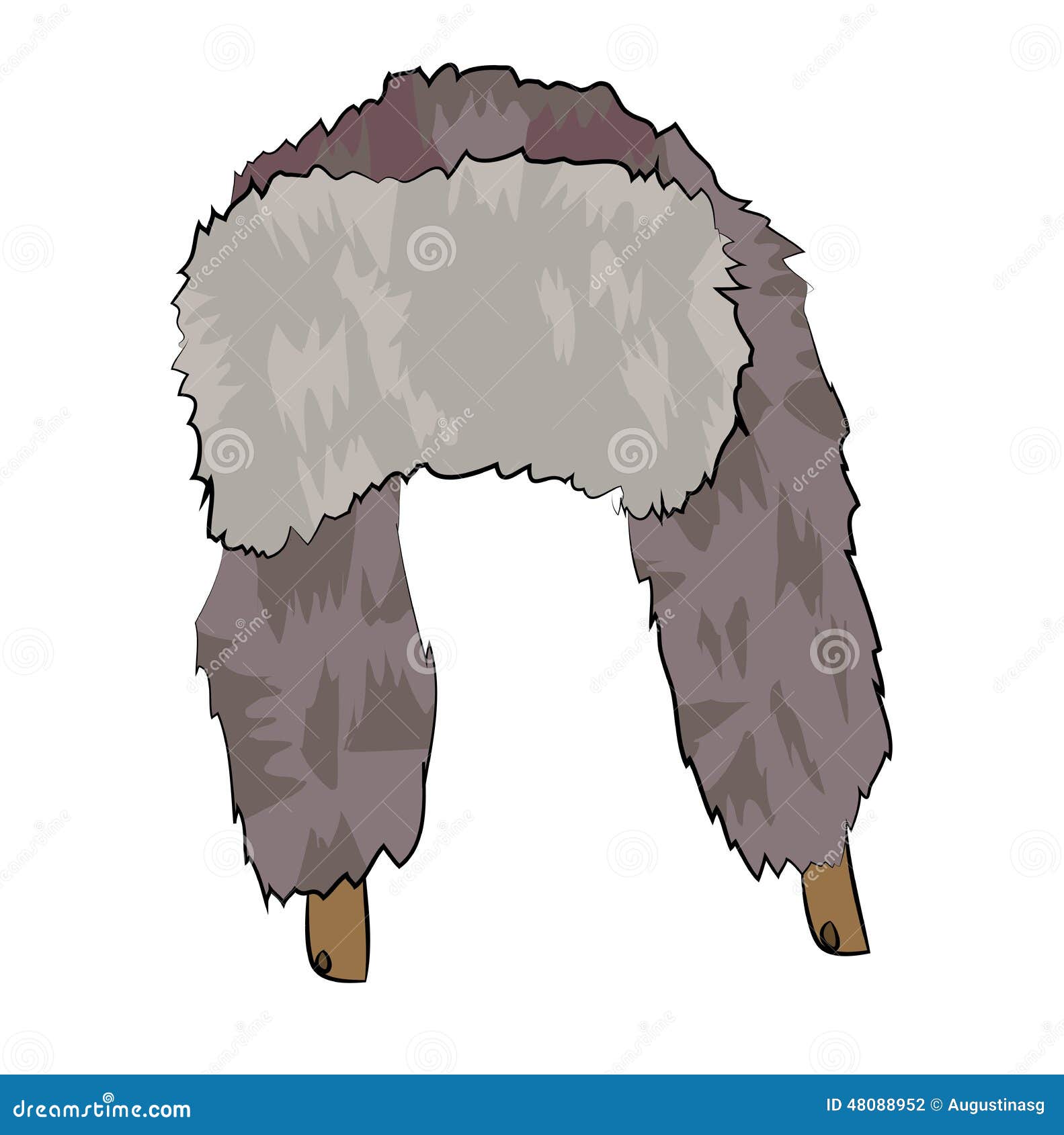 Russian fur hat cartoon stock illustration. Illustration of clipart ...