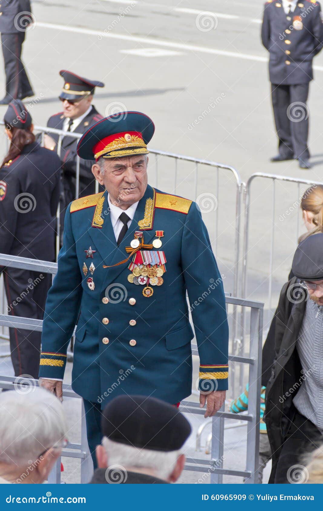 Russian General on Celebration at the Parade on Annual Victory D ...