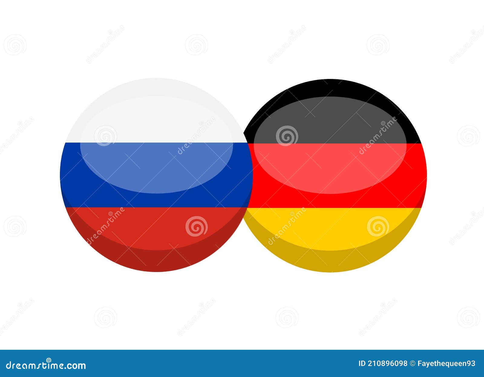 Russian and German Flag Isolated on White Background. Stock Vector ...