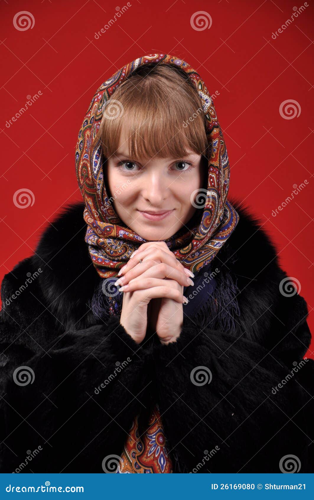 Russian Girl stock photo. Image of woman, girl, coat - 26169080