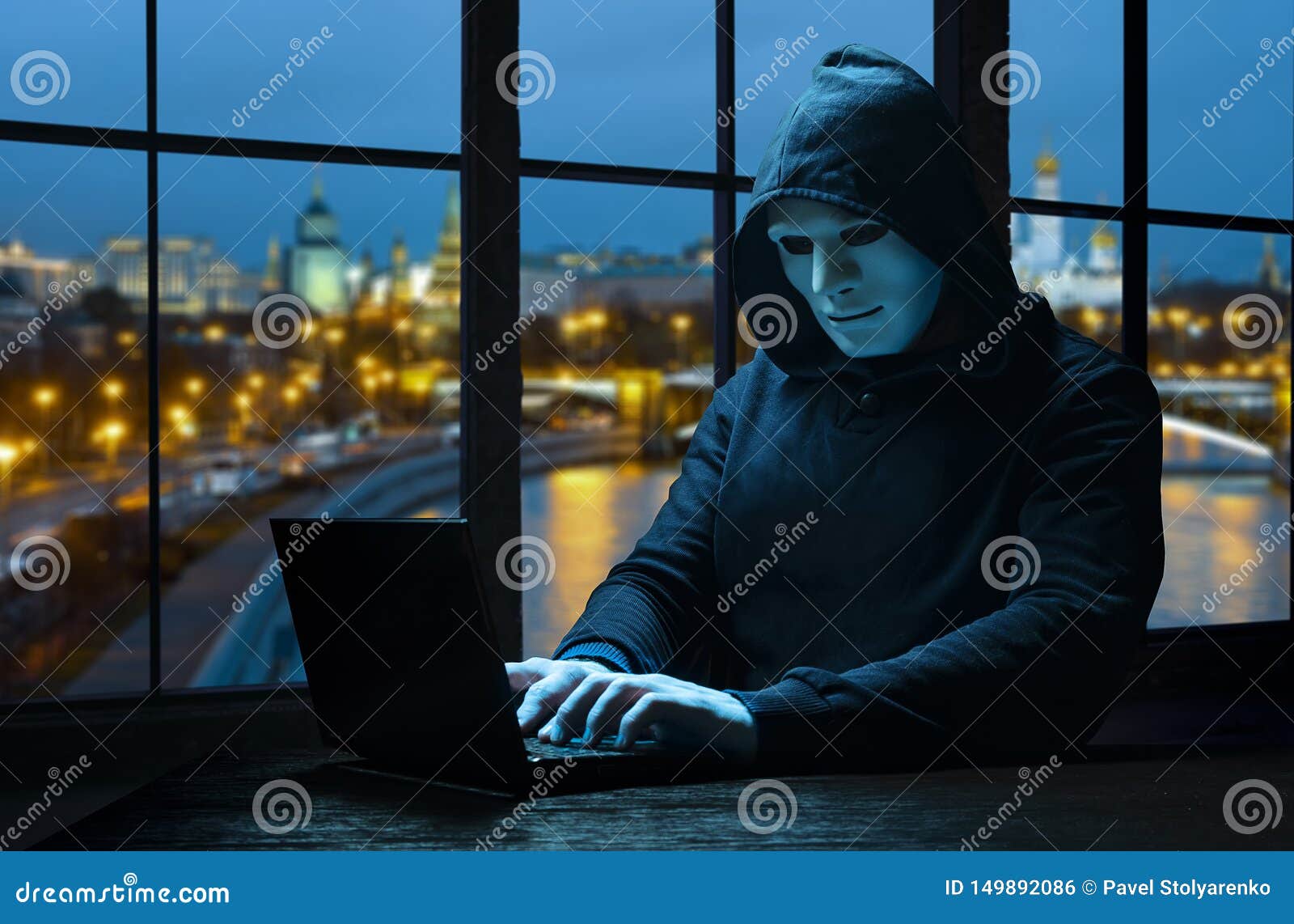 Russian Hacker Hacking the Network Stock Photo - Image of cyber ...