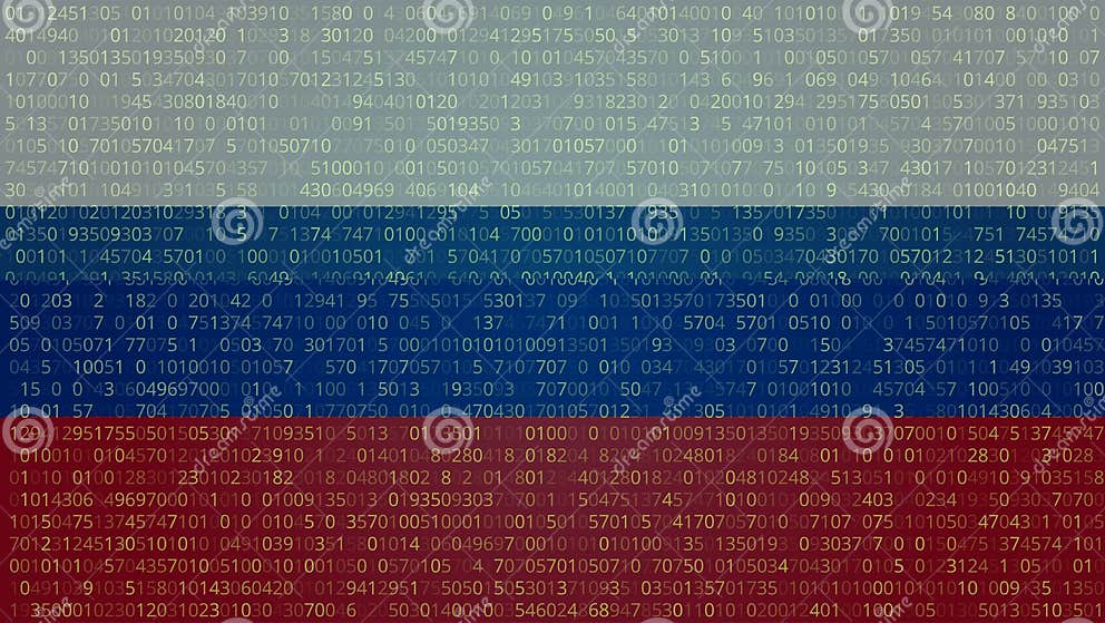 Russian Hackers Abstract Technology Background. Computer Code Stock ...