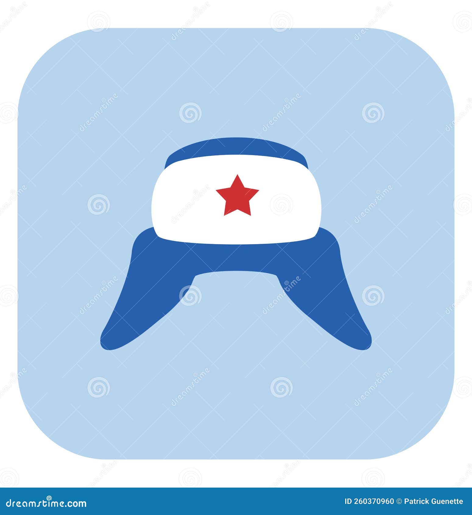 Russian hat, icon stock vector. Illustration of emblem - 260370960