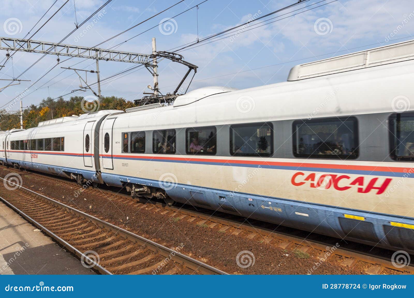 Russian High-speed Passenger Train Editorial Stock Image - Image of ...