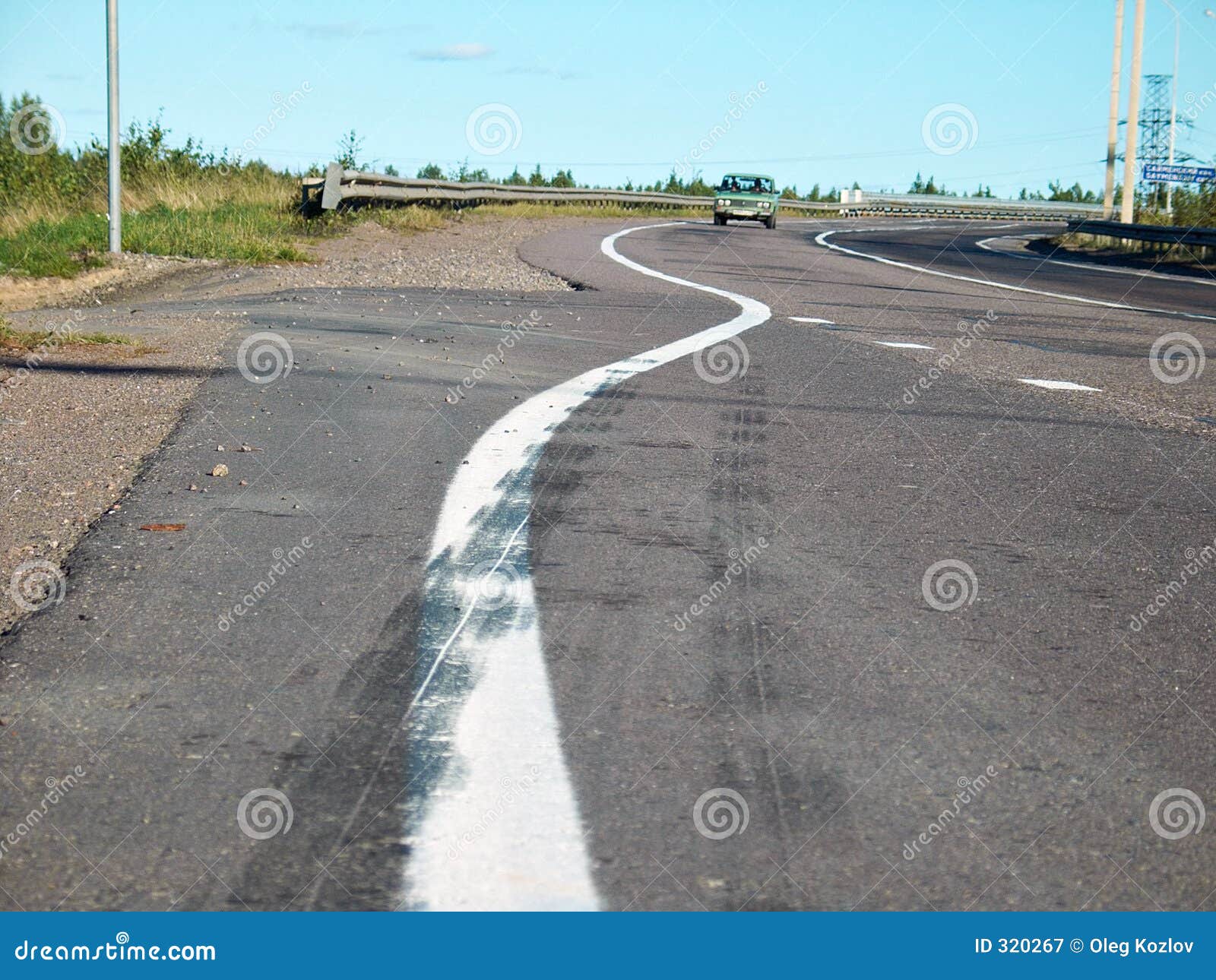 Russian highway stock image. Image of auto, motor, barrier - 320267