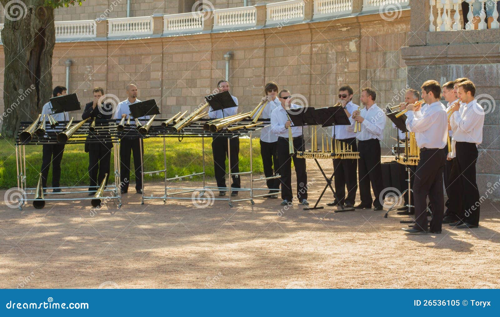 Russian Horn Orchestra Performance in Oranienbaum Editorial Image ...