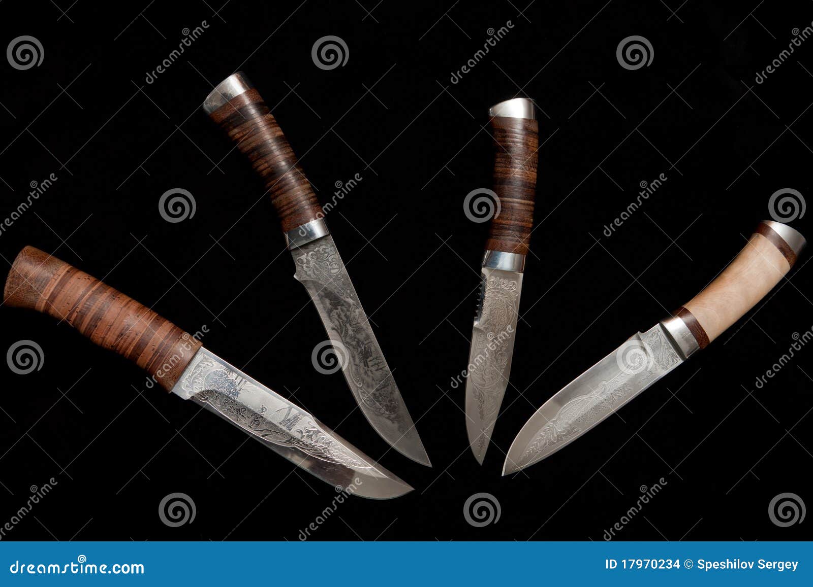 Russian hunting knives stock photo. Image of tool, knife - 17970234