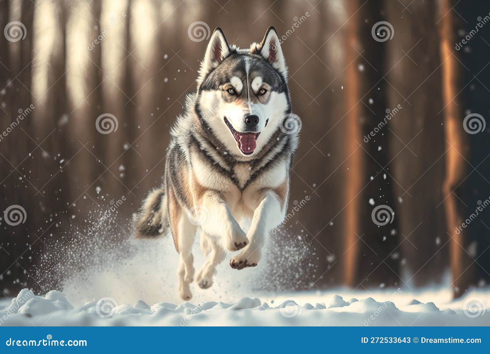 Russian Husky Canine. Winter Stock Illustration - Illustration of ...