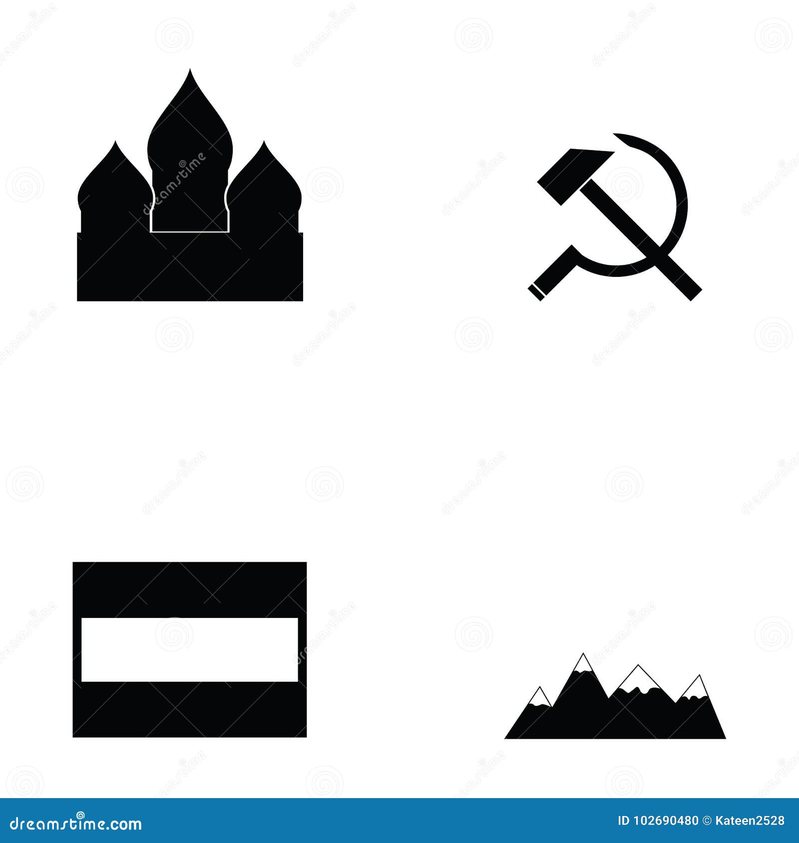 Russian icon set stock vector. Illustration of russian - 102690480