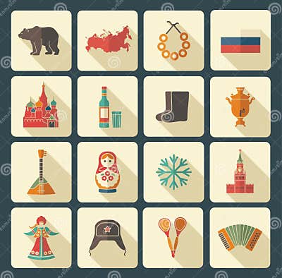Russian icons stock vector. Illustration of clothing - 64214831