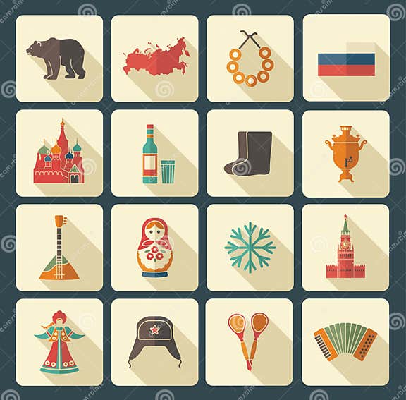 Russian icons stock vector. Illustration of clothing - 64214831