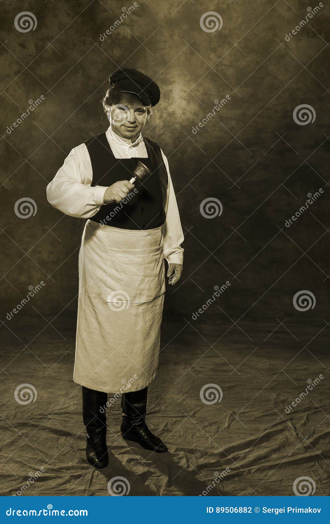 Russian Janitor of the 19th Century Stock Photo - Image of self, broom ...