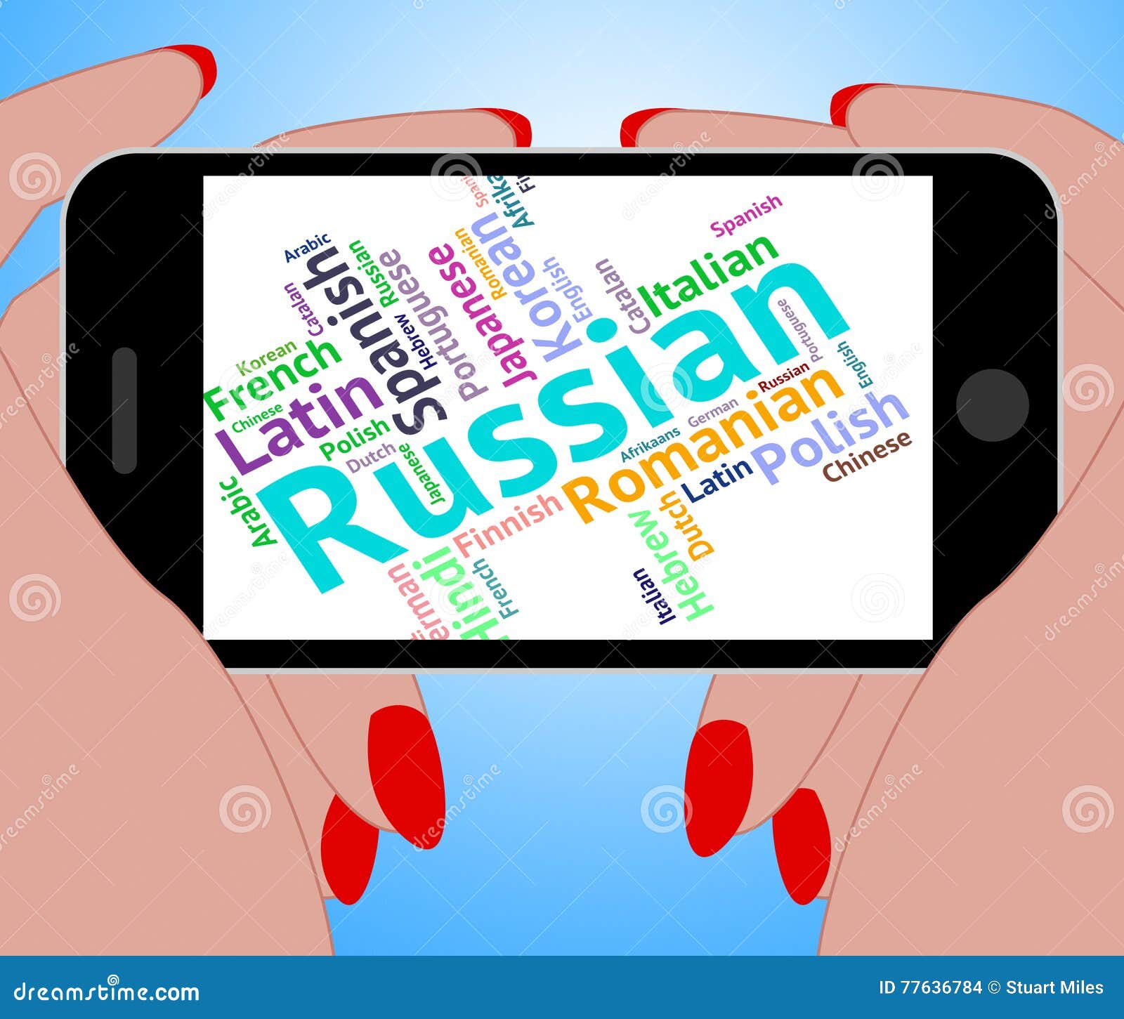Russian Language Represents International Words and Word Stock ...