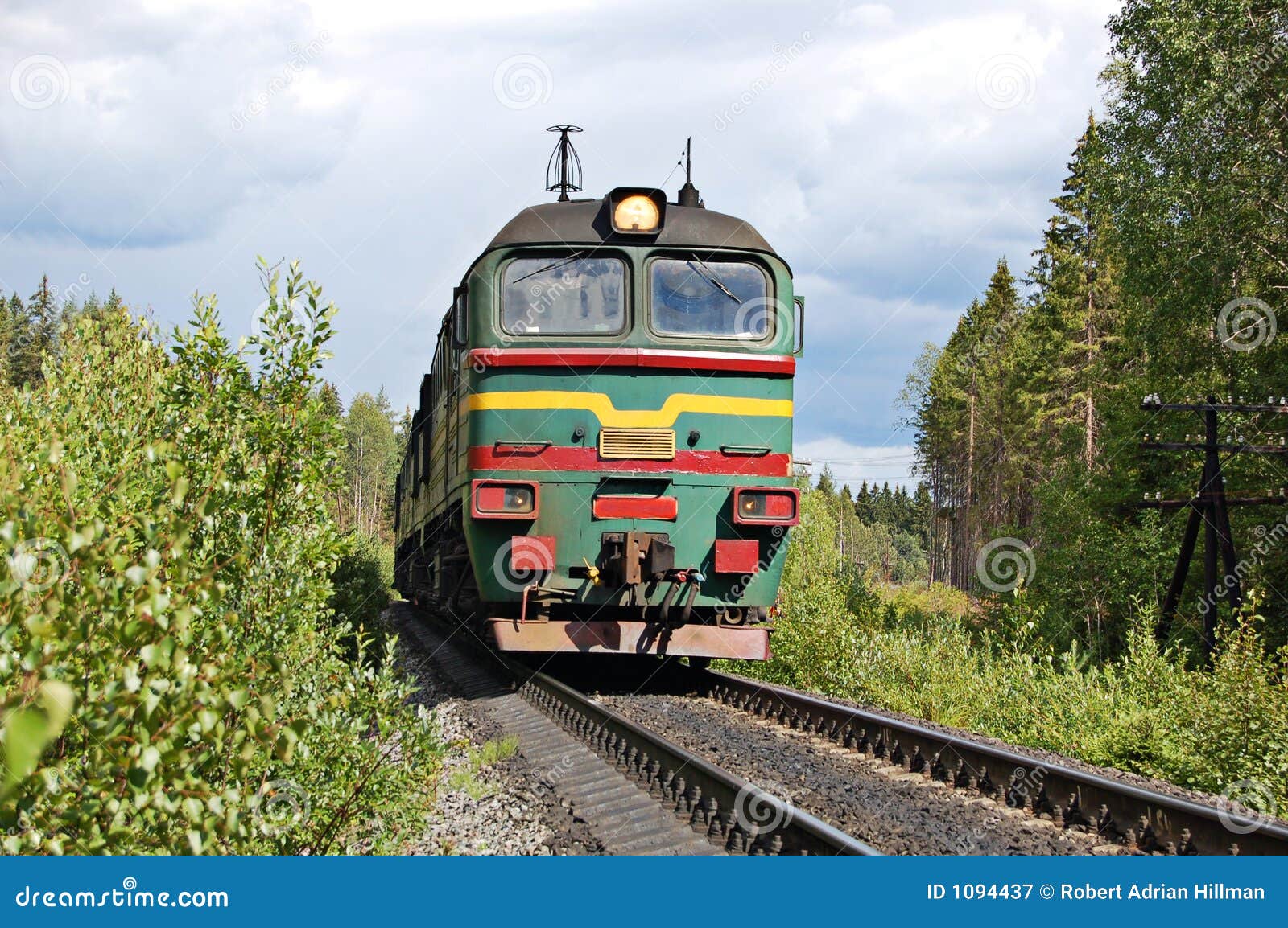 Russian locomotive stock image. Image of forest, countryside - 1094437