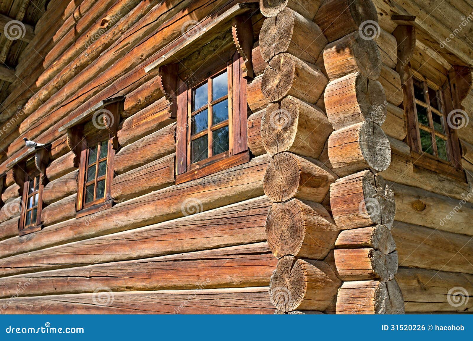 Russian log house stock photo. Image of retro, country - 31520226