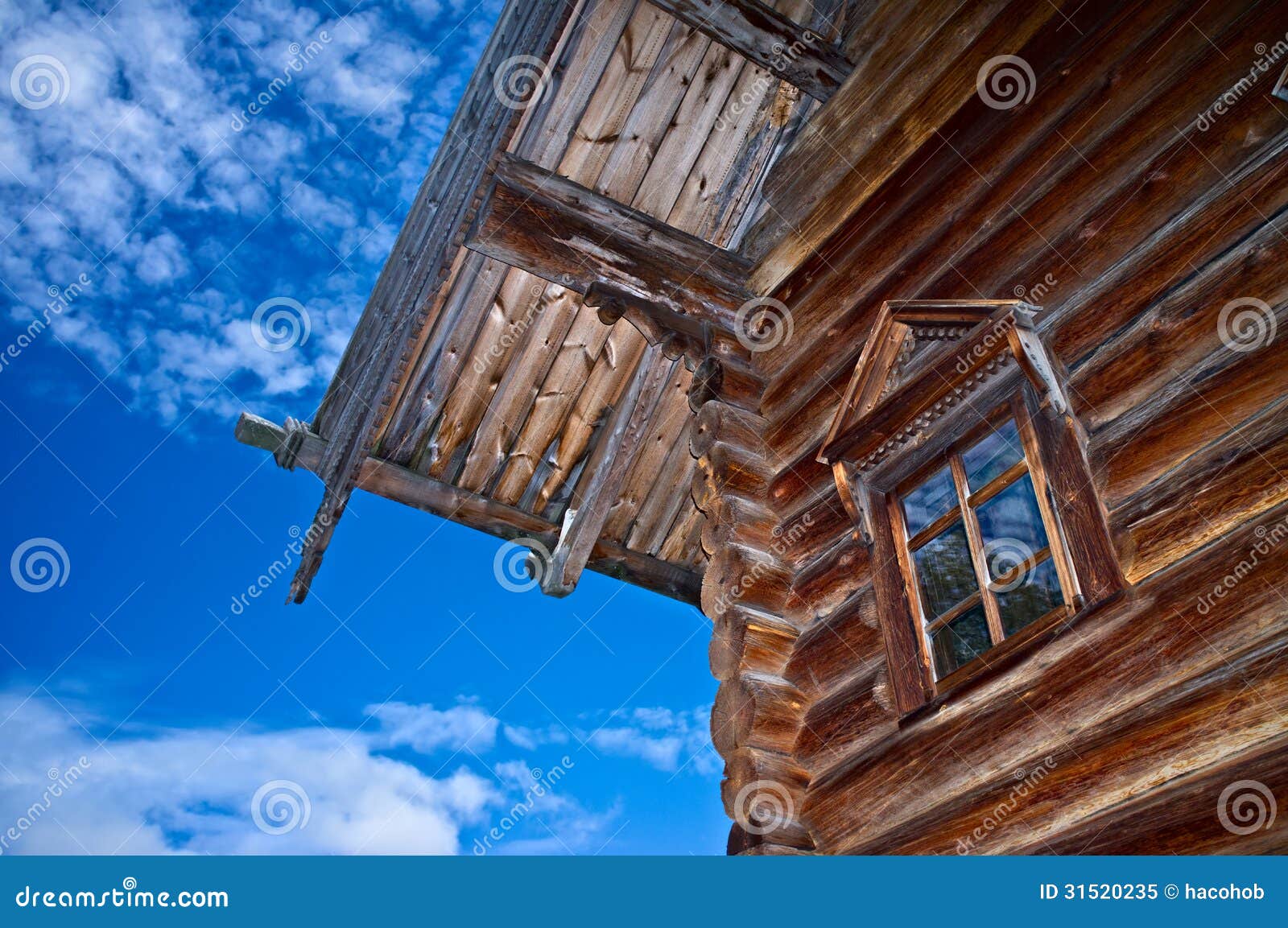 Russian log house stock image. Image of detail, frame - 31520235