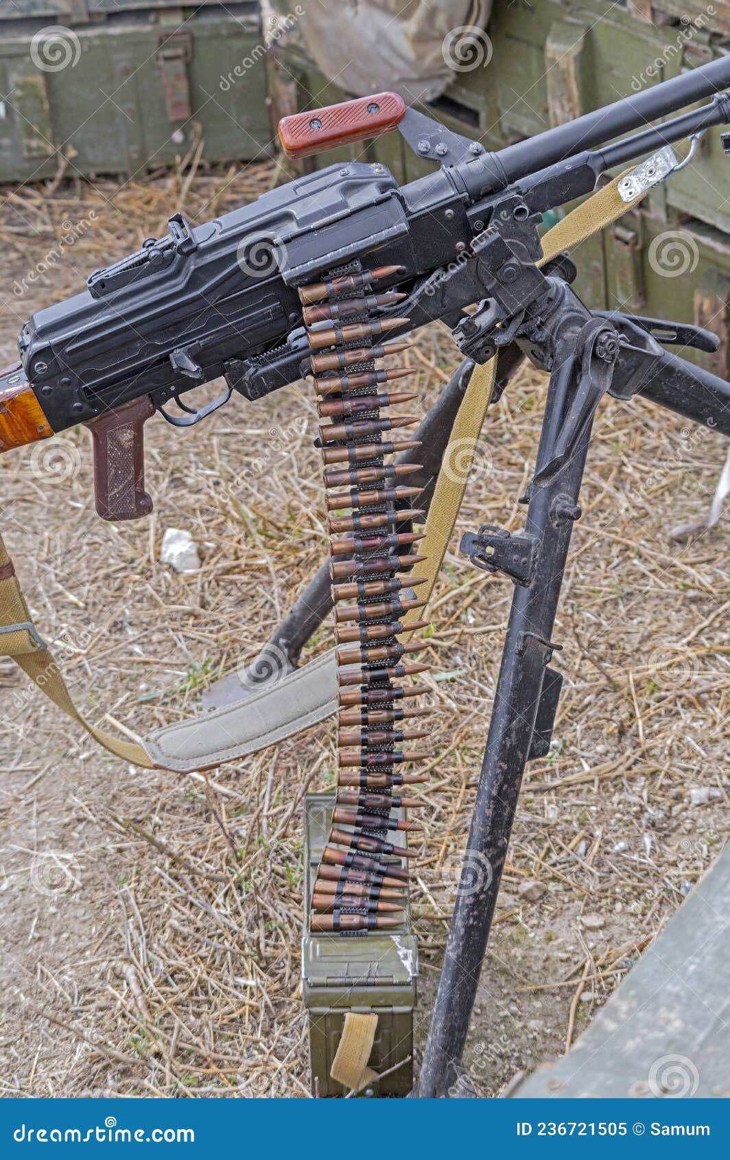 Russian Machine Gun on Position Stock Image - Image of military, retro ...