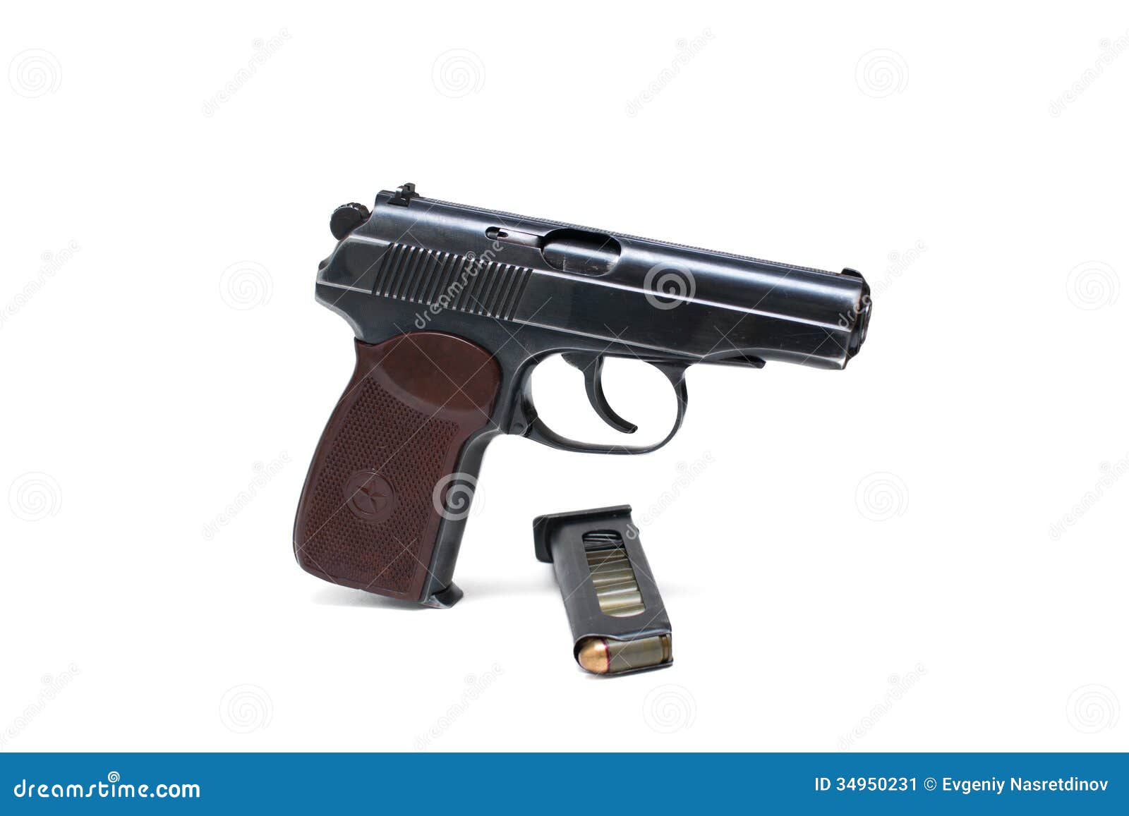 Russian Makarov Police Gun of 9 Mm Stock Image - Image of pistol ...