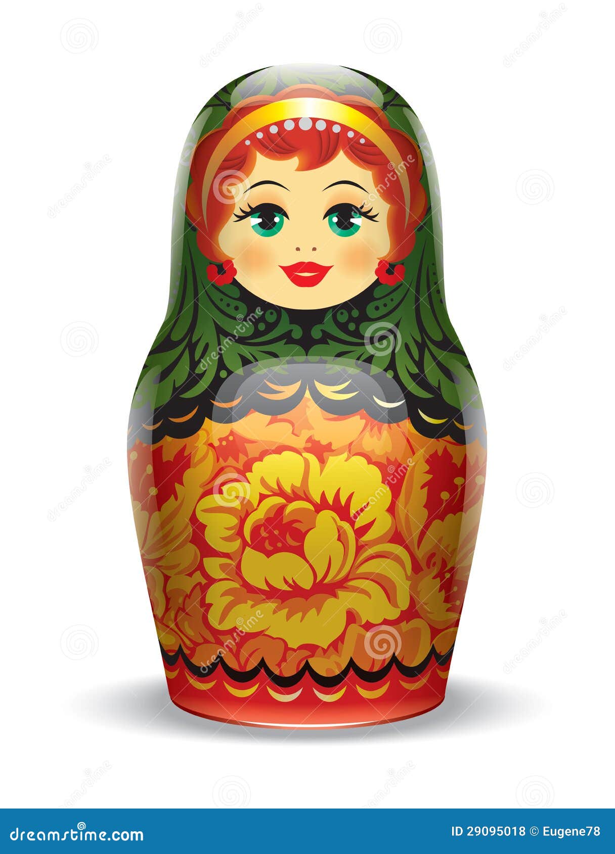 Russian Matrioshka. Illustration. Stock Vector - Illustration of ...
