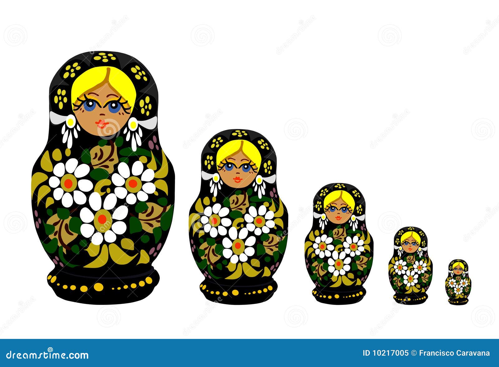 Russian Matrioska - Vector stock vector. Illustration of russian - 10217005