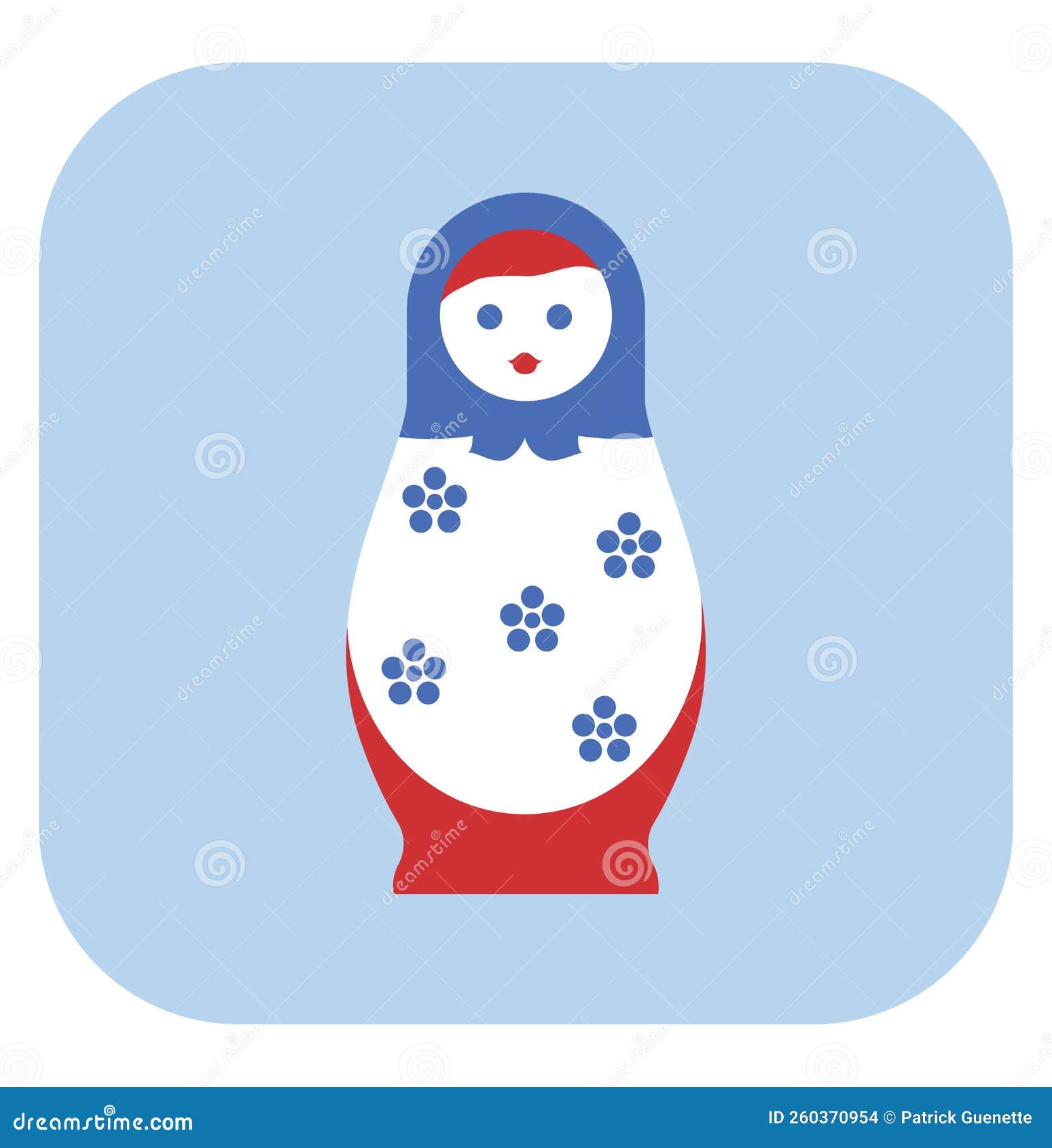 Russian matroyshka, icon stock vector. Illustration of matryoshka ...