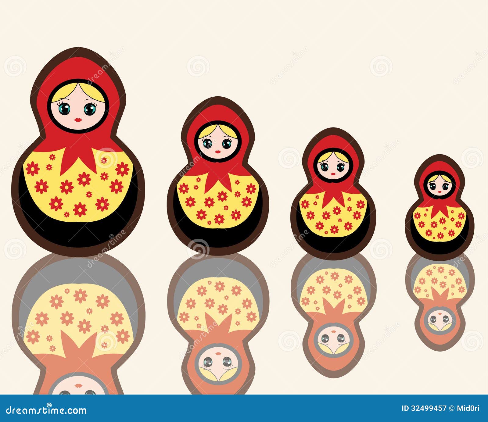Russian Matryoshka stock vector. Illustration of matryoshka - 32499457