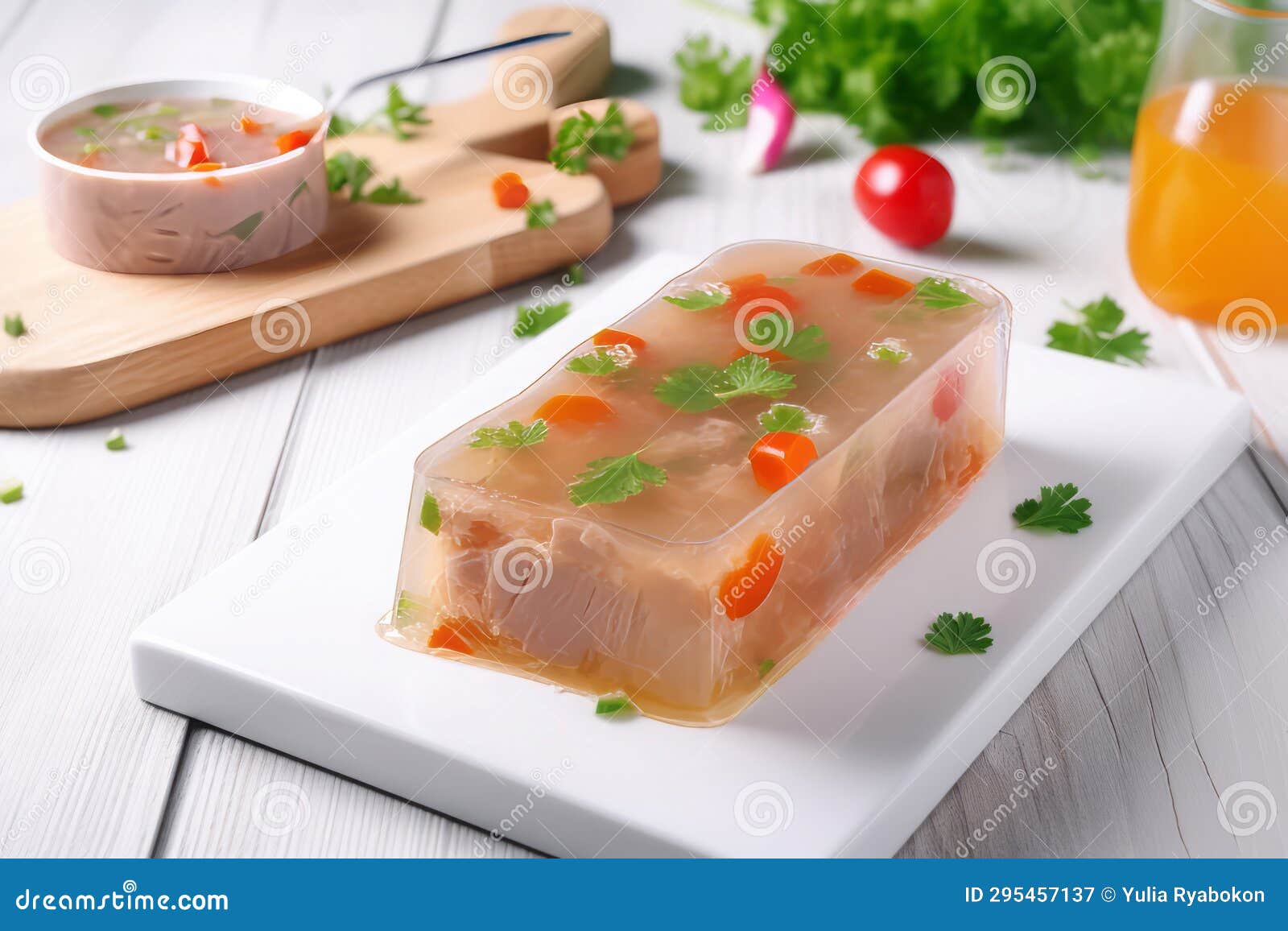Russian Meat Jelly on Board. Generate Ai Stock Image - Image of lunch ...