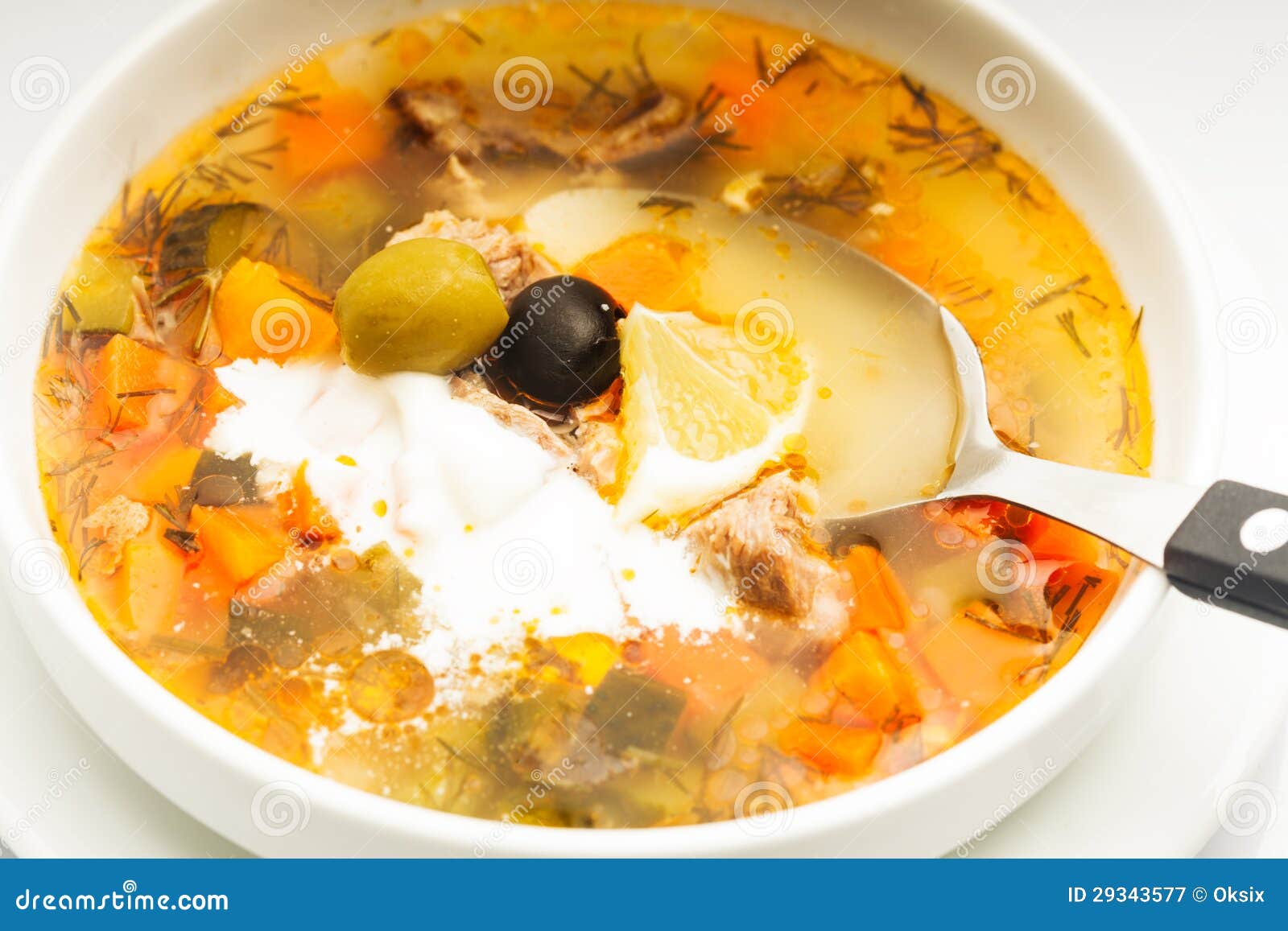 Russian meat soup stock image. Image of brine, fresh - 29343577