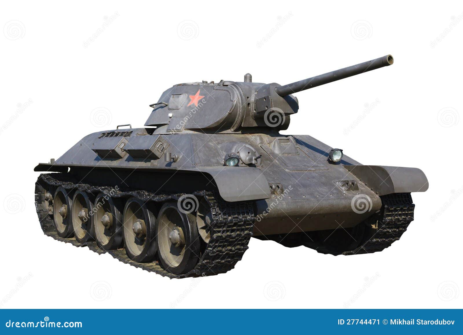 Russian Medium Tank T-34 Isolated Stock Image - Image of conflict ...