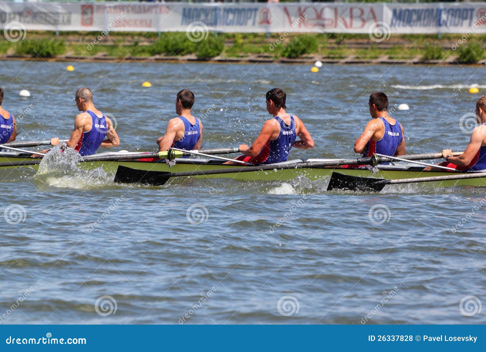 Russian Men Teams Rowing at Boat Editorial Stock Photo - Image of ...