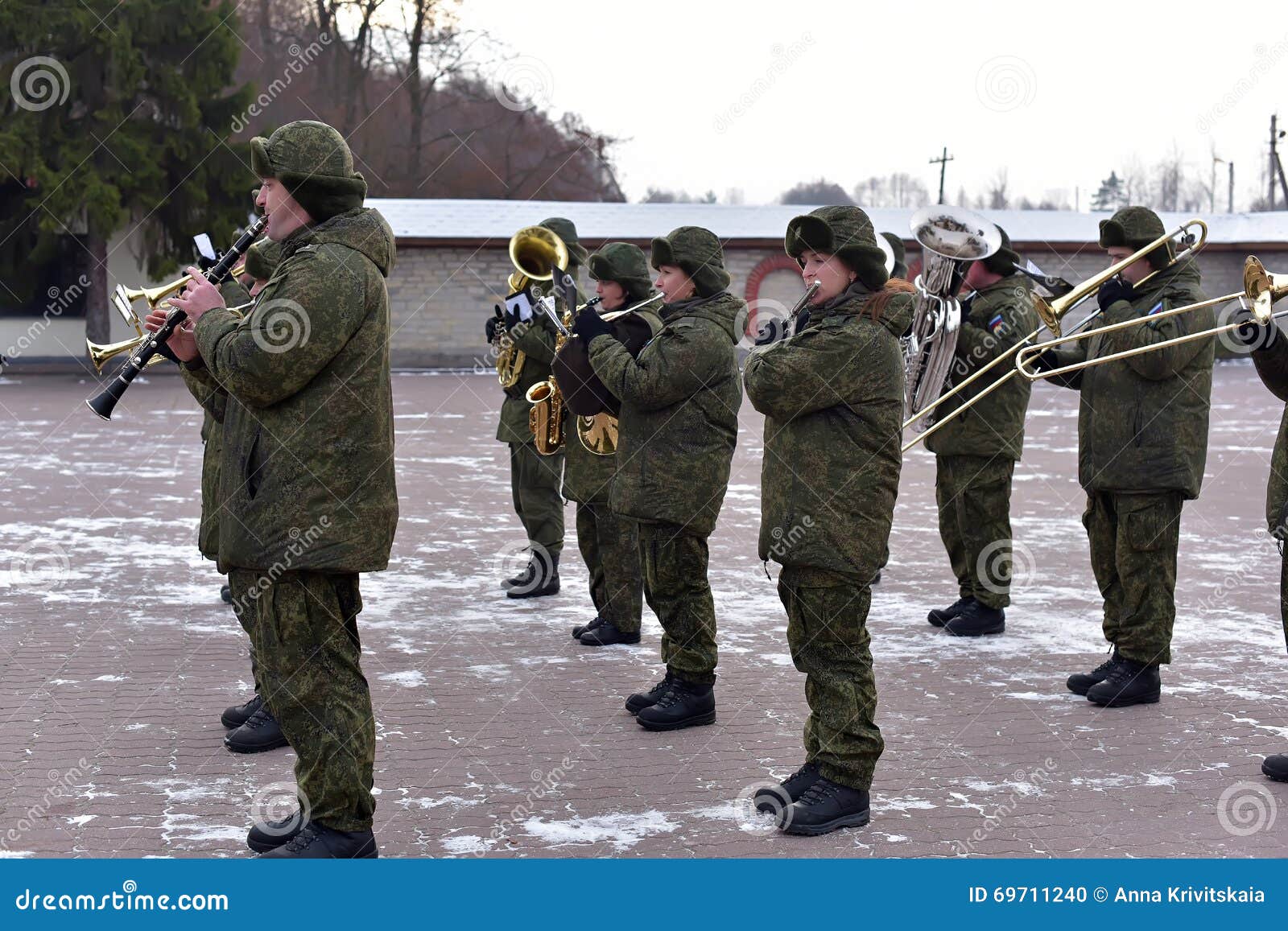 Russian military band editorial image. Image of patriotic - 69711240