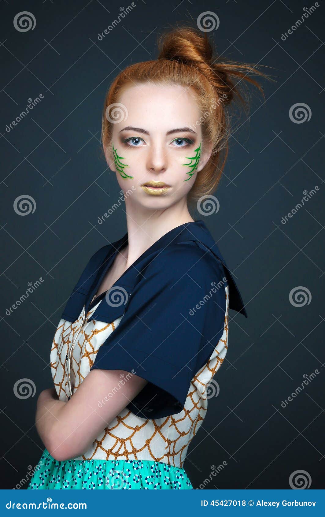 Russian model stock photo. Image of eyeshadow, beautiful - 45427018